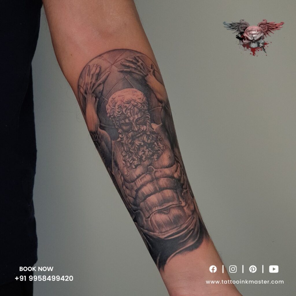 Attractive Looking Green God Full Size Tattoo | Tattoo Ink Master